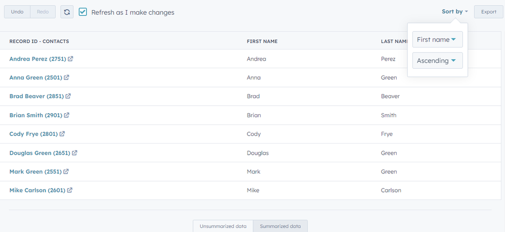 Hubspot Community Record Id Sorting For Reports Hubspot Community 