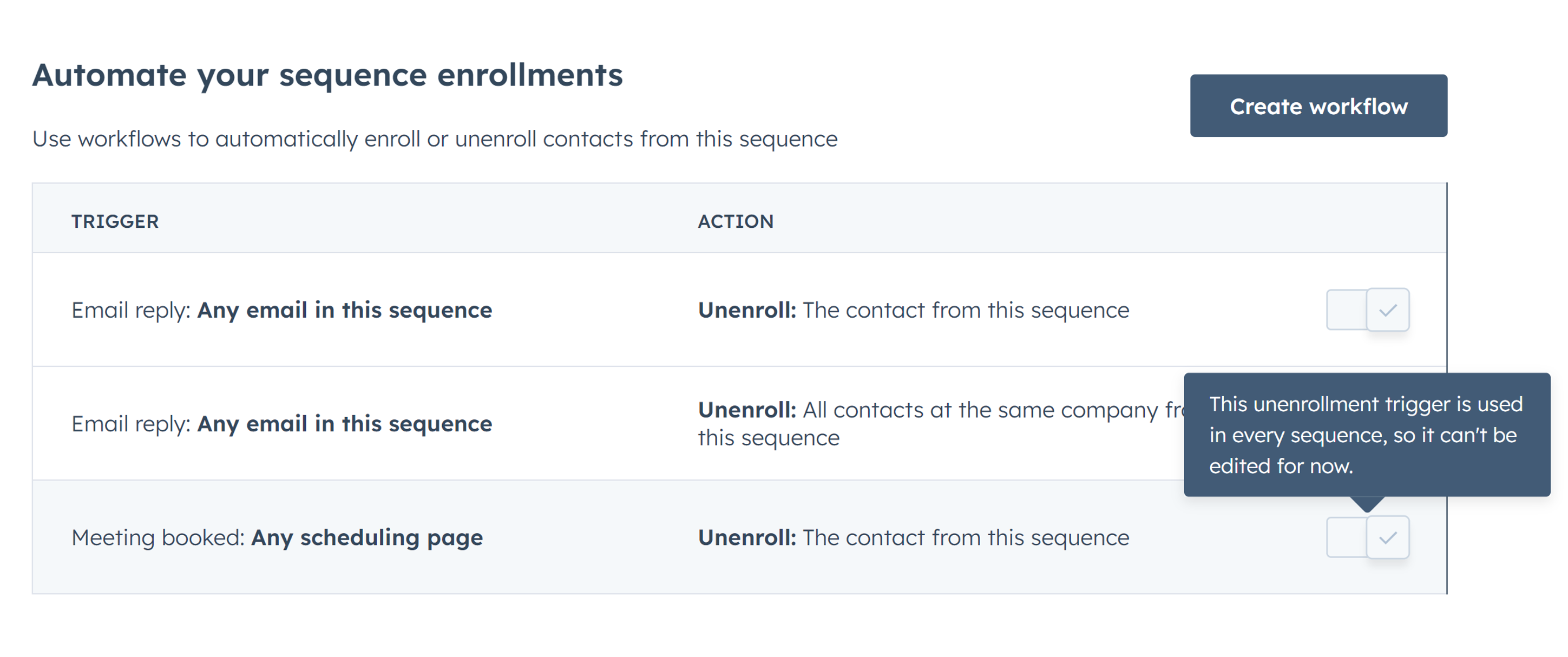 Solved Hubspot Community Unable To Turn On Sequence Unenrollment