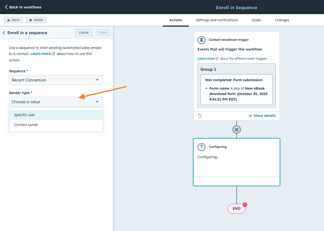 Hubspot Community Send Sequence Emails From The Contact Owner When Enrolling With A Workflow 