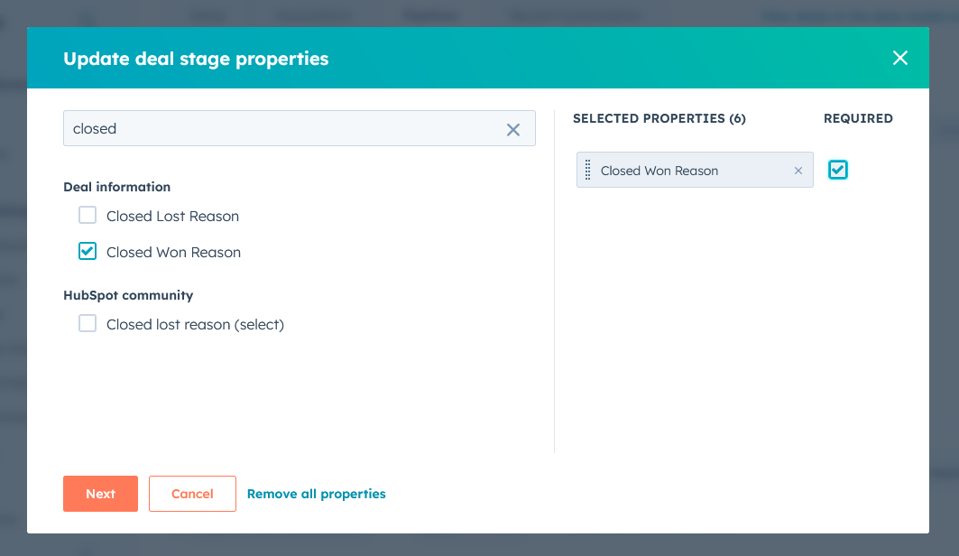 Solved: HubSpot Community - How do I make closed won/lost reason ...