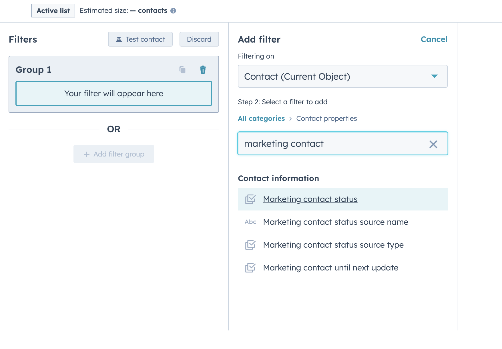 Solved: HubSpot Community - Create A List Filter for Marketing Contacts - HubSpot Community