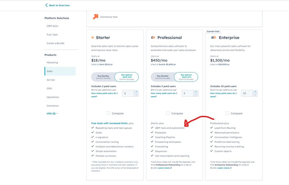 Solved: HubSpot Community - Enterprise and Professional Comparison (Paid Seats) - HubSpot Community