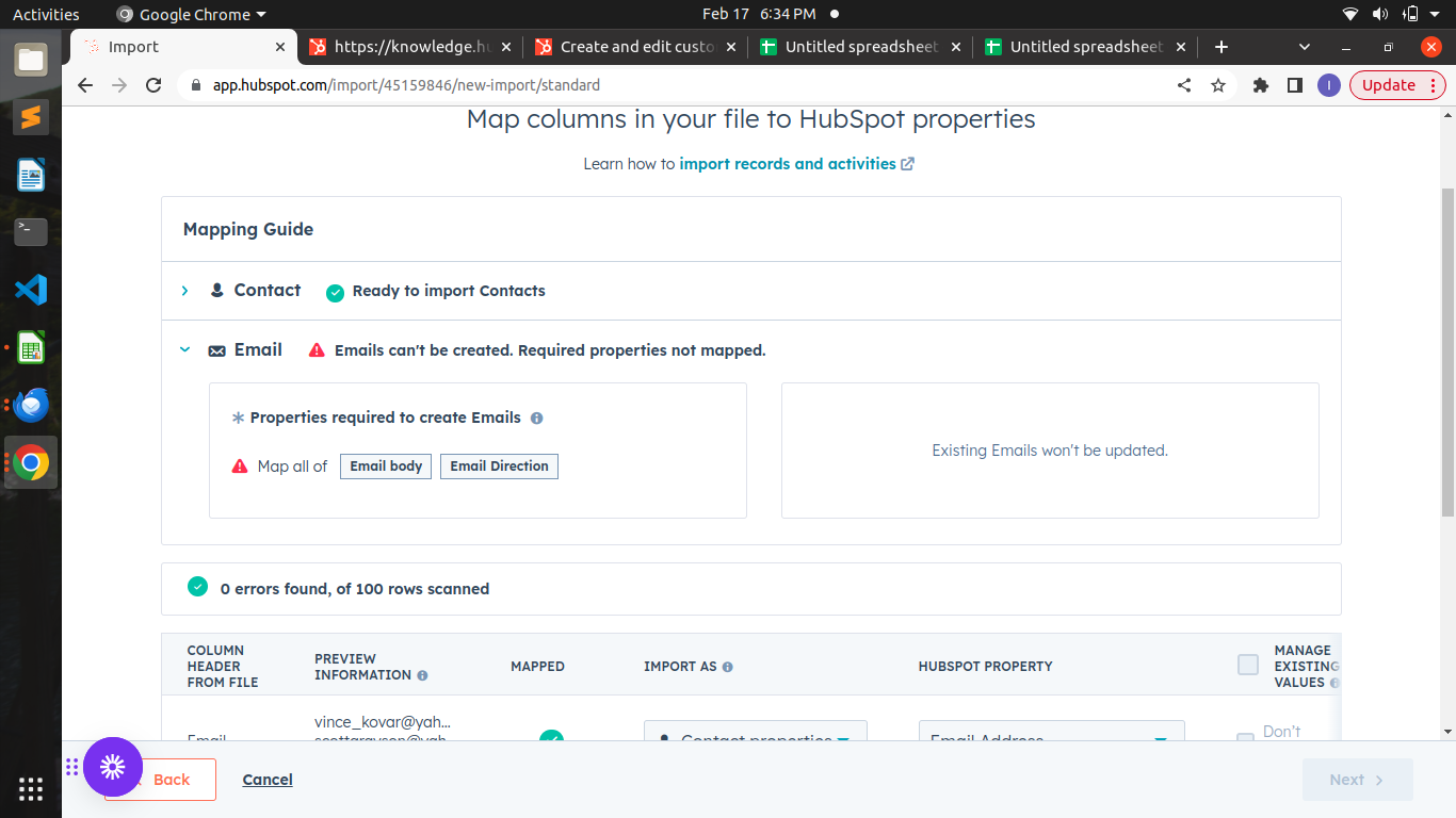 Hubspot Community Showing Error While Uploading Contacts And Email On Crm Hubspot Community 