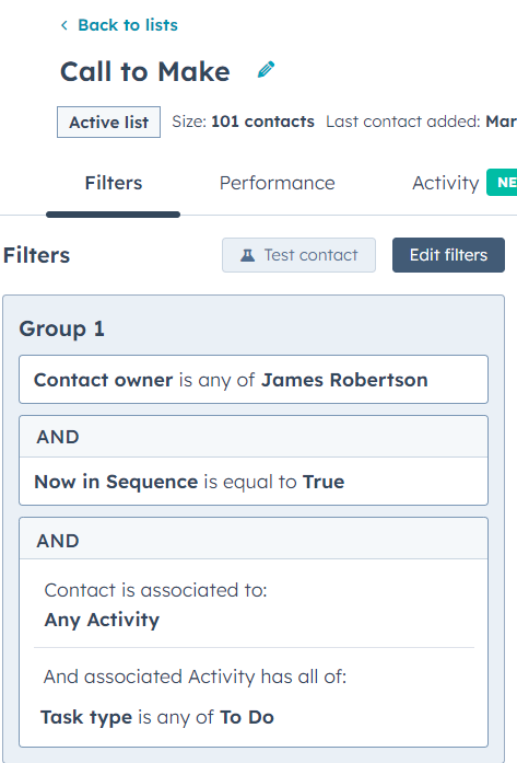 Solved: HubSpot Community - Creating a List of phone call tasks created by a sequence - HubSpot ...