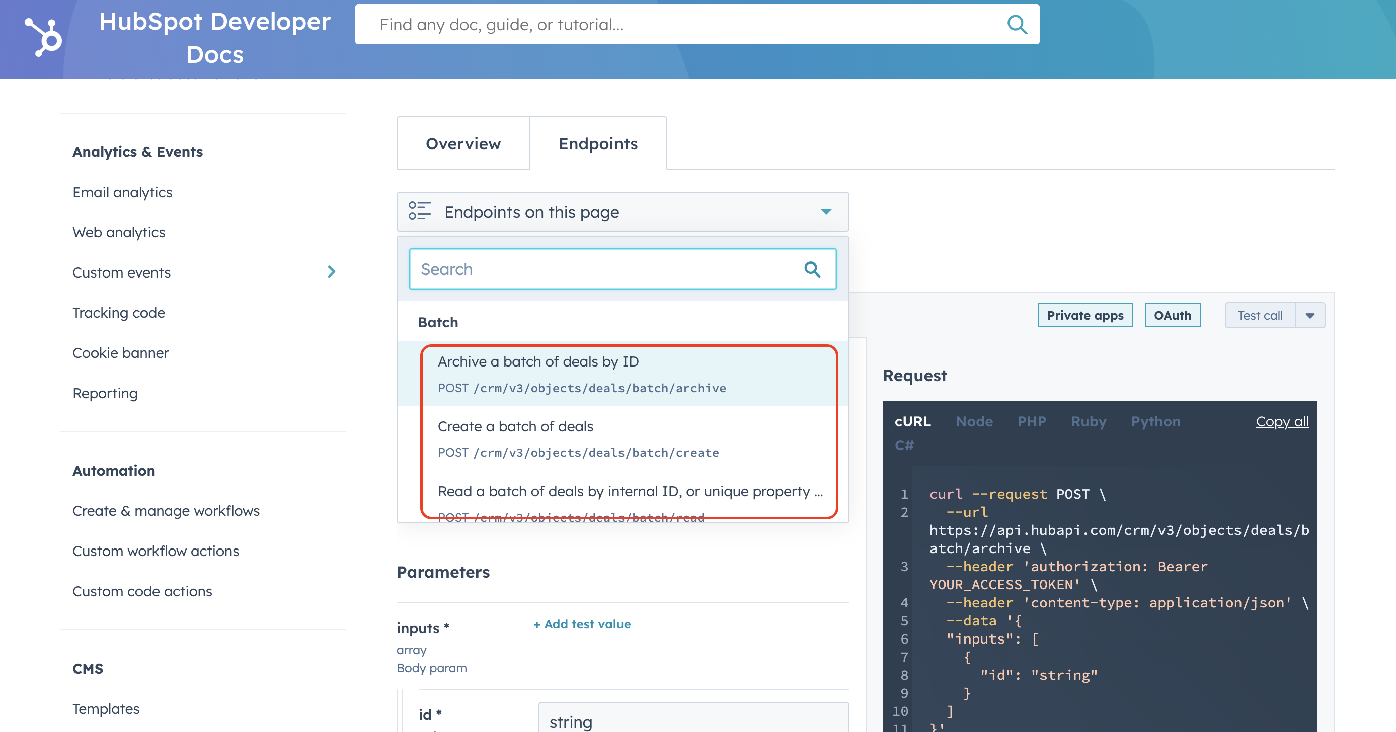 HubSpot Community - How to try Hubspot API within the reference page - HubSpot Community