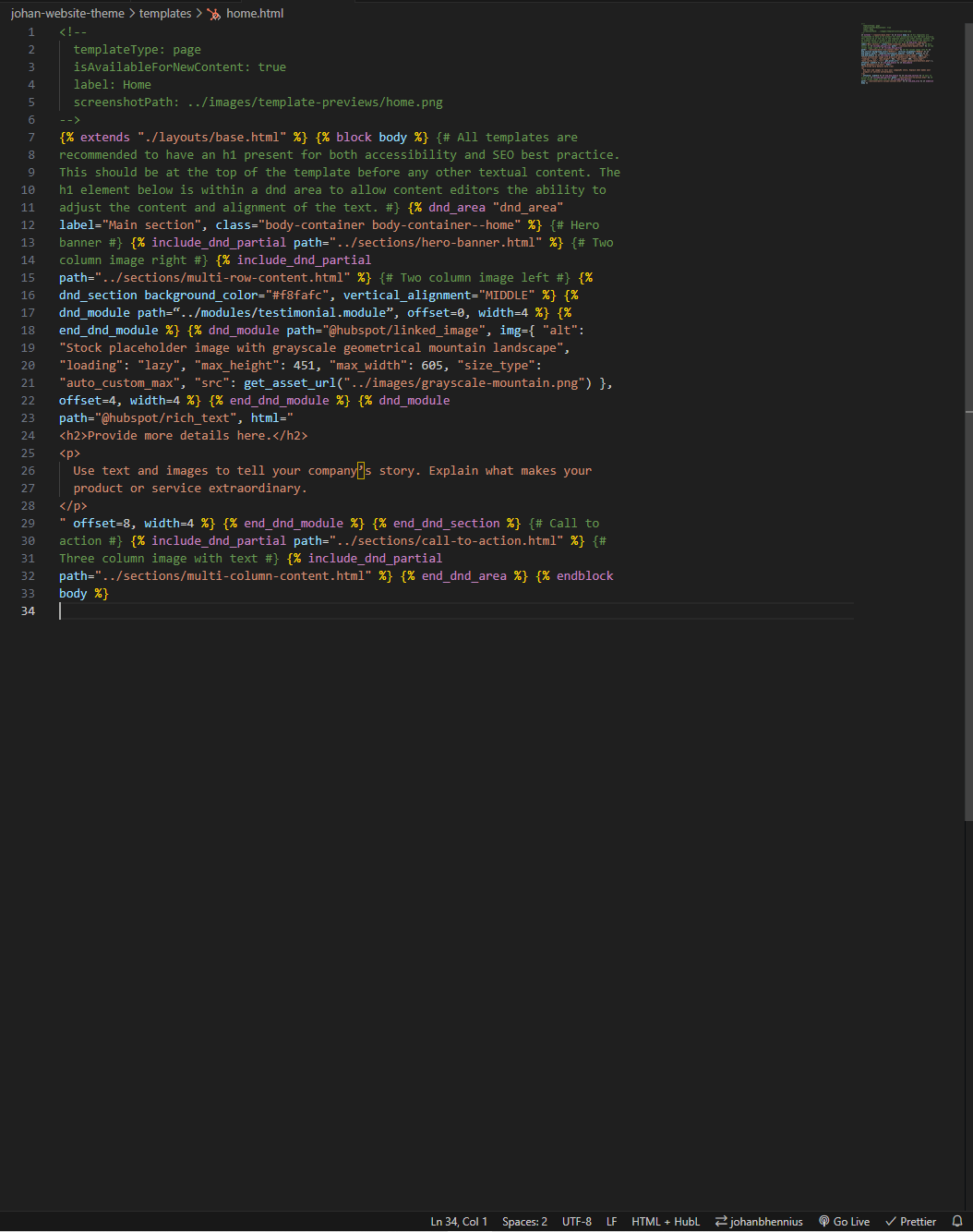 Solved: HubSpot Community - Issue: Formatting HubL + HTML code in VS code - HubSpot Community