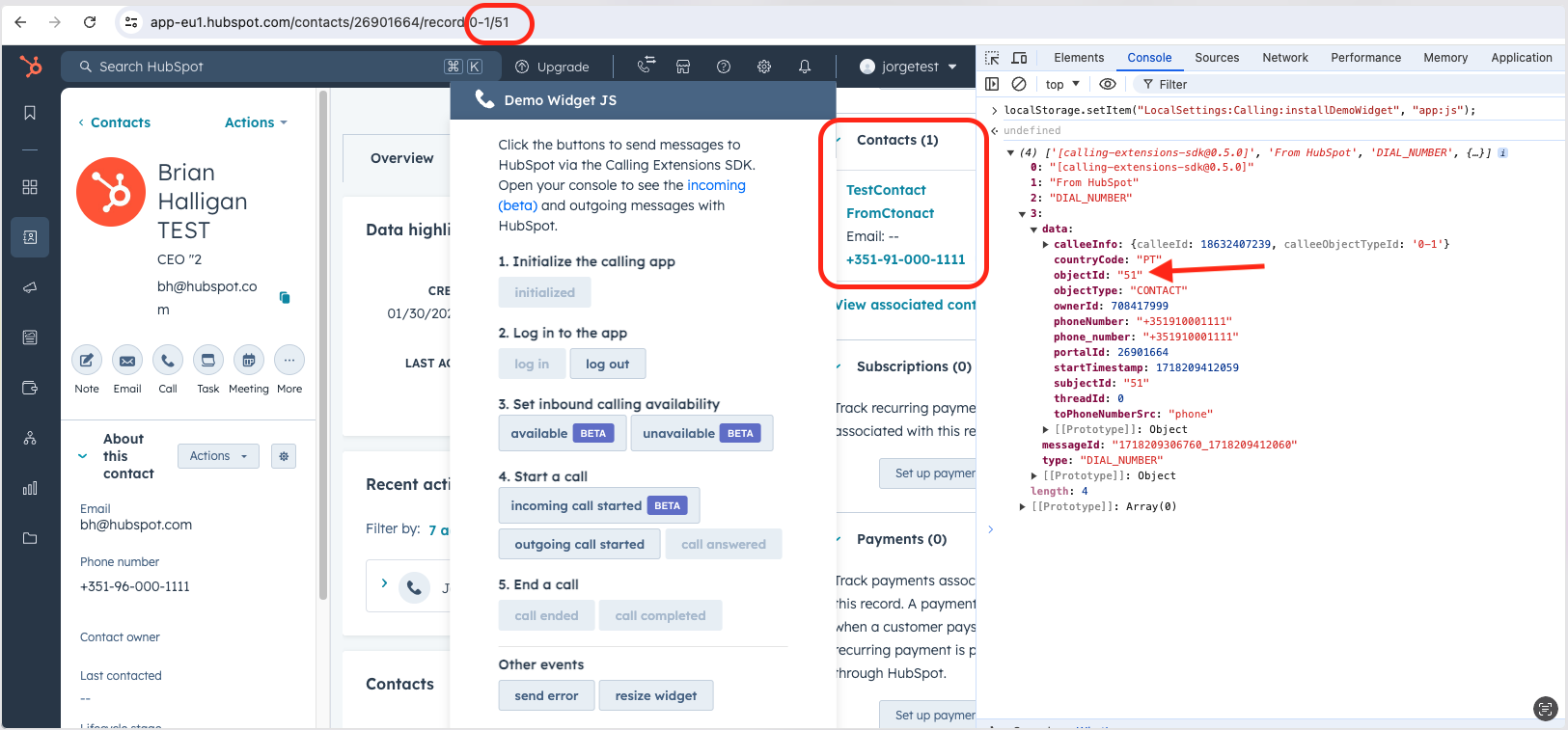 Solved: HubSpot Community - Different objectId using Calling Extensions SDK and onDialNumber ...