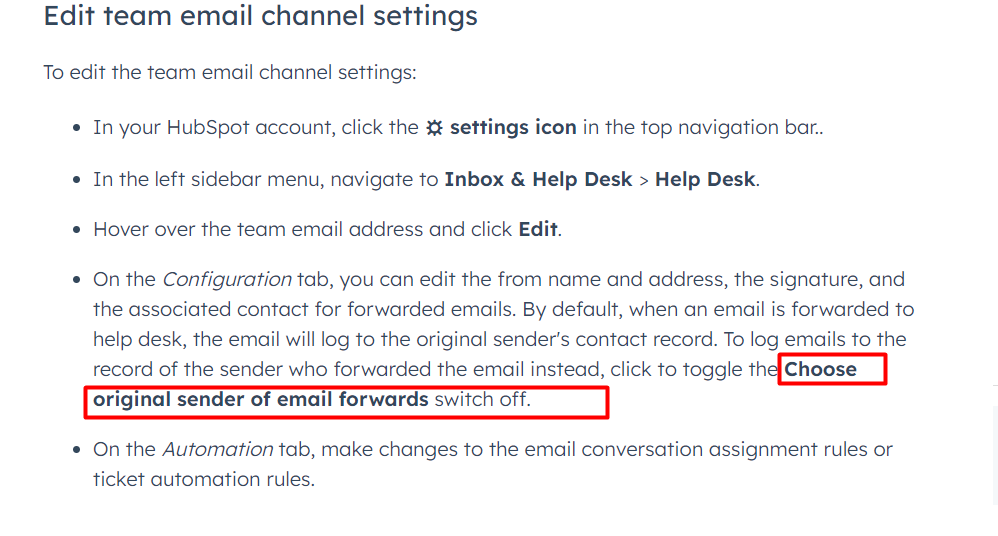 Solved: HubSpot Community - Inbox setup options - HubSpot Community