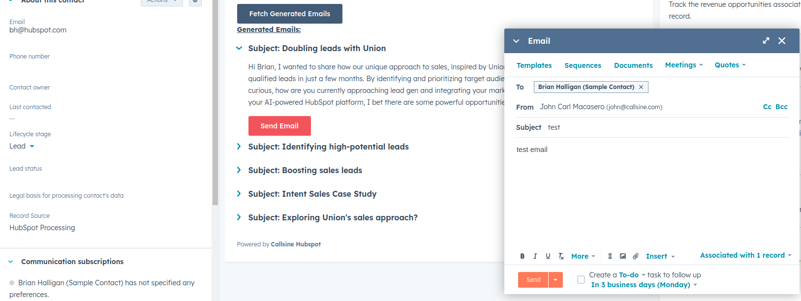 HubSpot Community - Hubspot make use of pop-up email in contacts ...