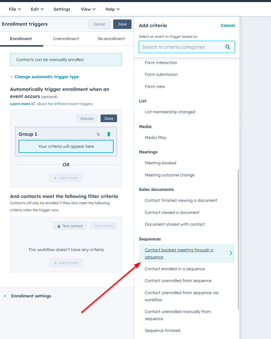 Solved: HubSpot Community - Enrollment Trigger Sequence Based - HubSpot Community