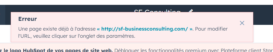 HubSpot Community - Page web introuvable et message d'erreur quand je ...