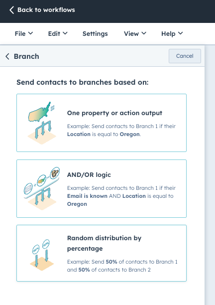 Solved: HubSpot Community - Missing the Value Equals Branch - HubSpot Community