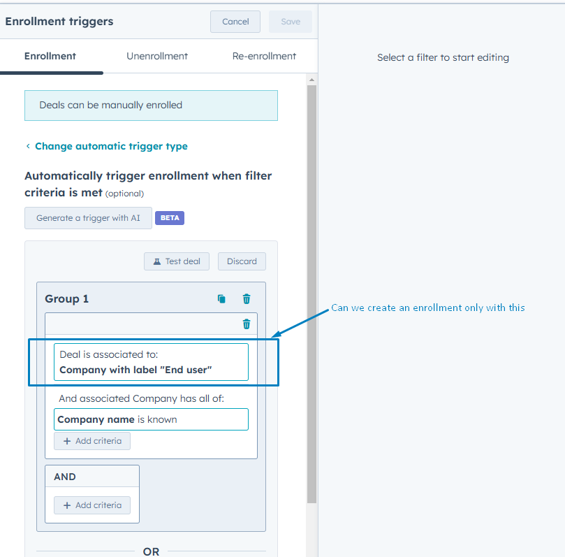 Solved: HubSpot Community - Enroll and Re-enroll to Workflow using only association labels ...