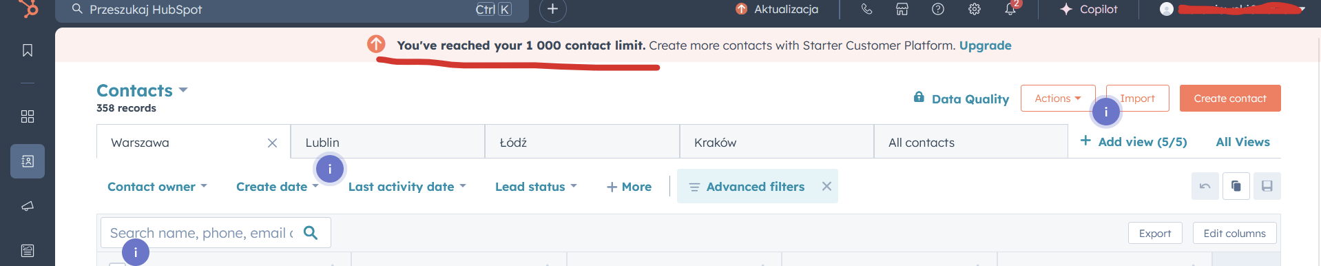 Solved: HubSpot Community - 1000 Contacts Limit? - HubSpot Community