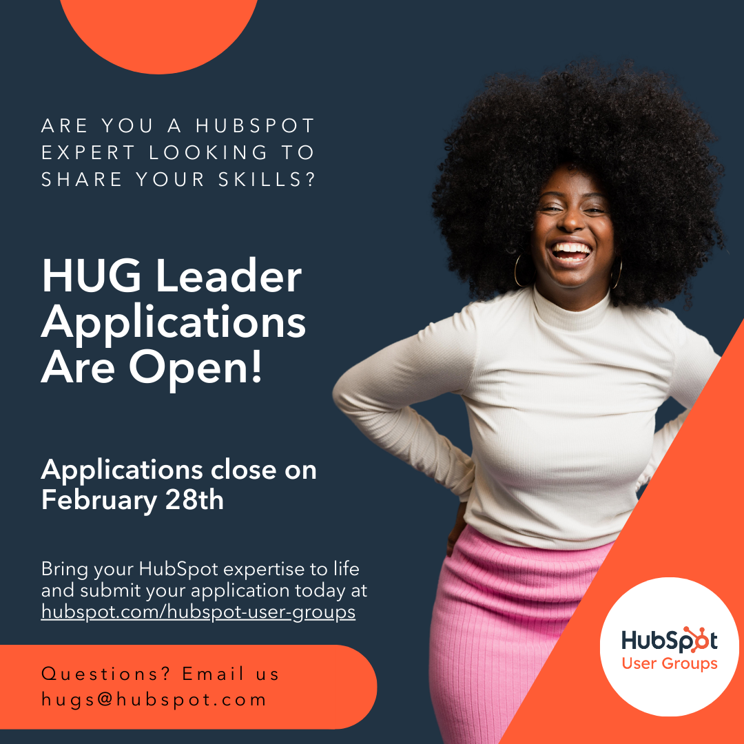 HubSpot Community - HubSpot User Group (HUG) Leader Applications are ...