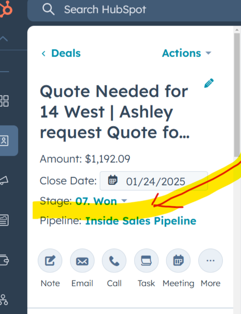 HubSpot Community - How do I add a property in the top "section" of a deal where the deal name ...