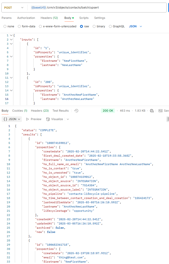 Solved: HubSpot Community - Need help with the batch update API : "Unable to perform update ...