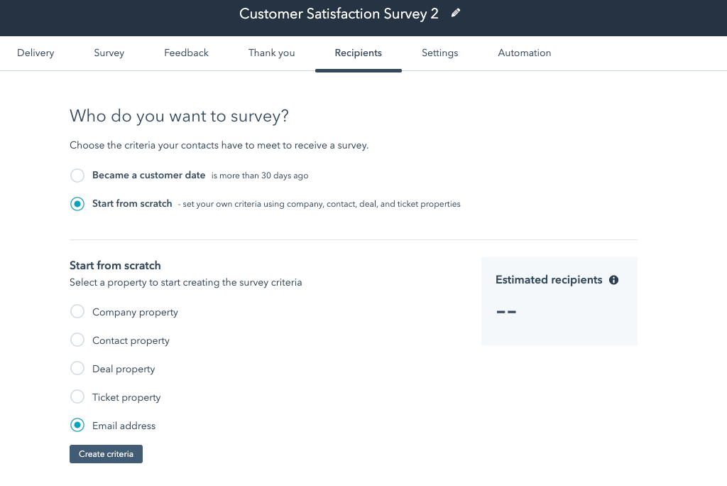Solved Hubspot Community Selecting Contacts For Csat Survey