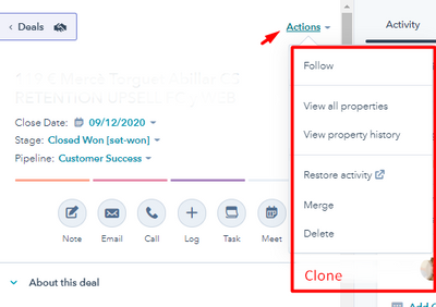 HubSpot Community - Cloning a Deal - HubSpot Community