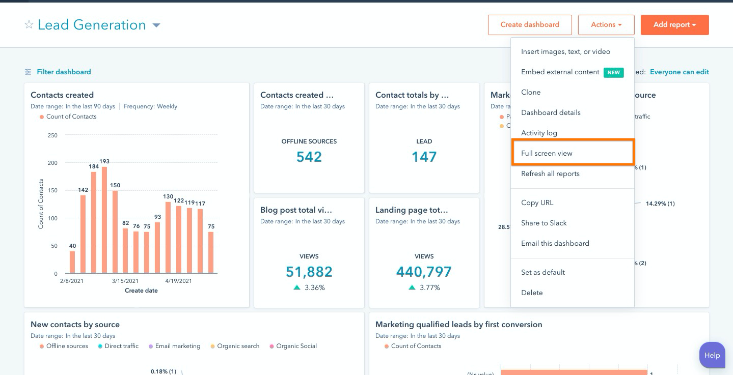 HubSpot Community - Full-Screen reports & dashboards and public url ...