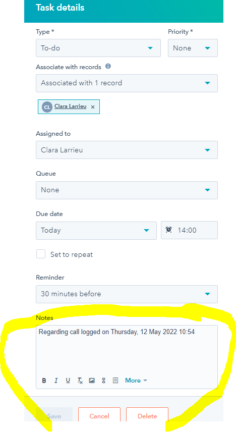Hubspot Community Create Follow Up Task Notes And Queues Hubspot Community 
