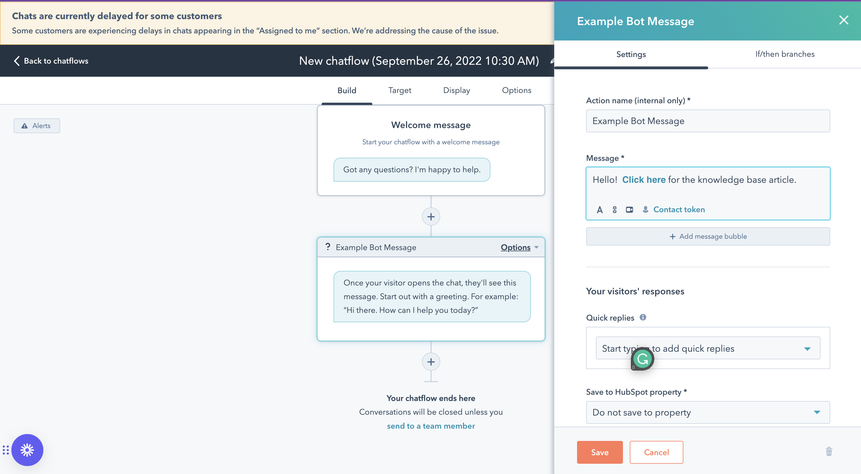 HubSpot Community - Specific knowledgebase article on specific page via chatflow - HubSpot Community