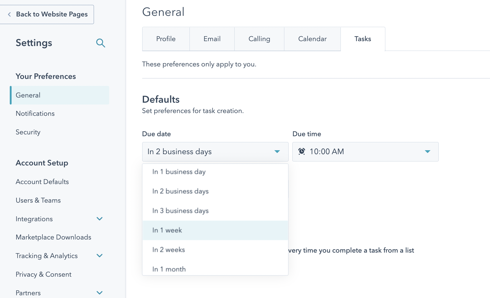 Solved: HubSpot Community - Is it possible to change the suggested due date choices on the Task ...