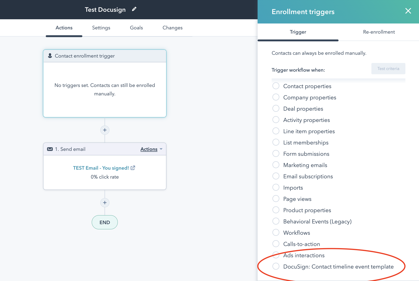 Solved: HubSpot Community - Docusign Workflow - trigger when document is signed? - HubSpot Community