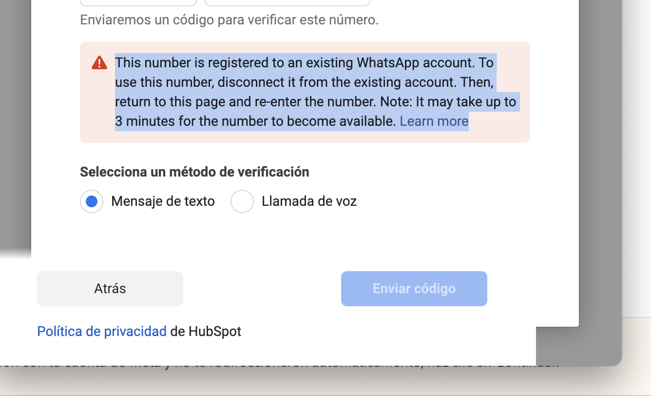 Solved: HubSpot Community - Problems connecting Whatsapp ( Meta) and HubSpot native app. Anybody ...
