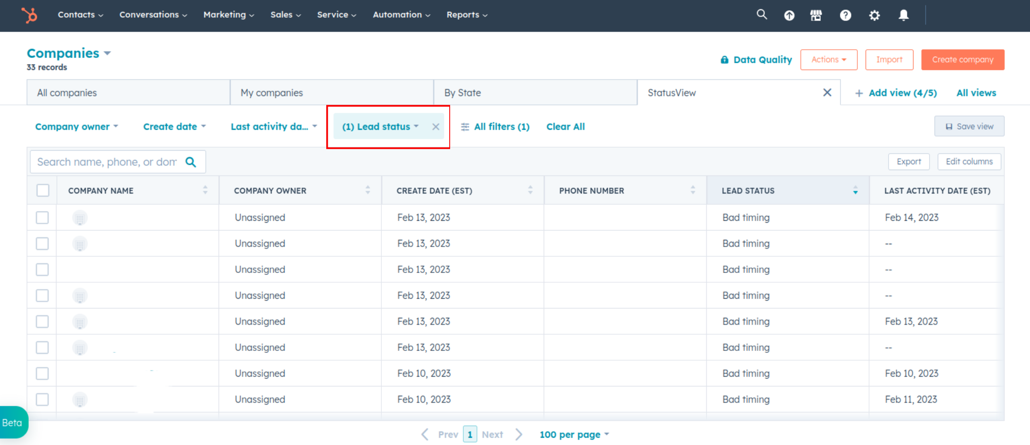 Solved: HubSpot Community - How to making 'Lead Status' continously active? - HubSpot Community