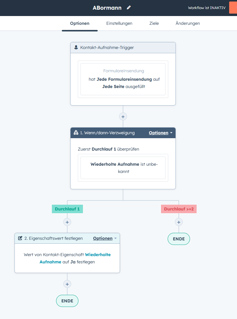 Solved: HubSpot Community - Wiederaufnahme im Workflow soll unterschiedliche Aktion auslösen ...