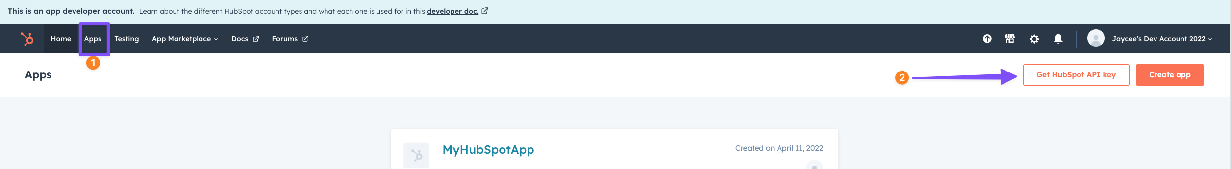 Solved: HubSpot Community - Re: Where can I find the dev portal api key ...