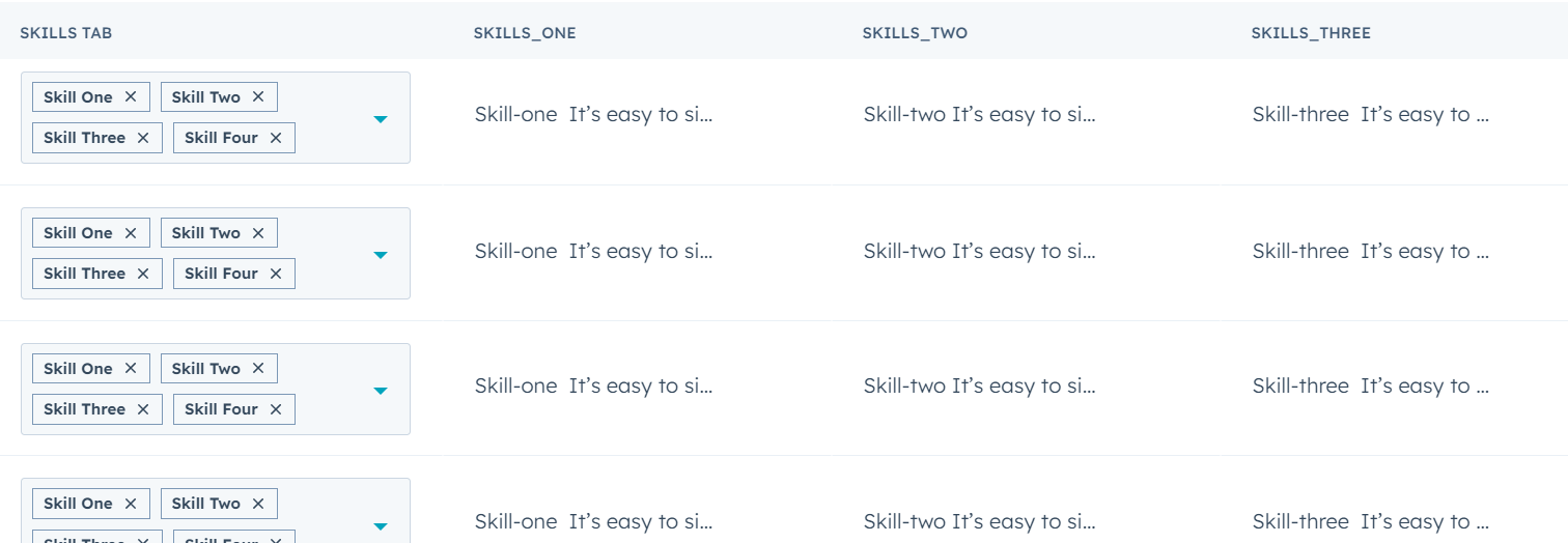 HubSpot Community - how to match multi options in different column - HubSpot Community