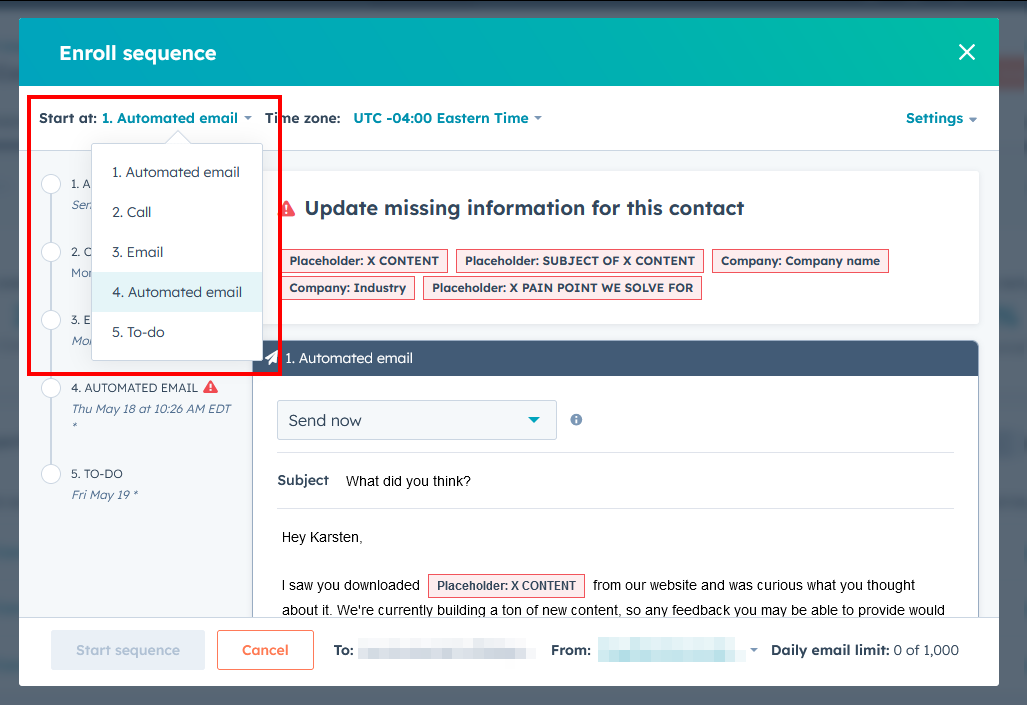 Solved: HubSpot Community - Editing existing sequences - HubSpot Community