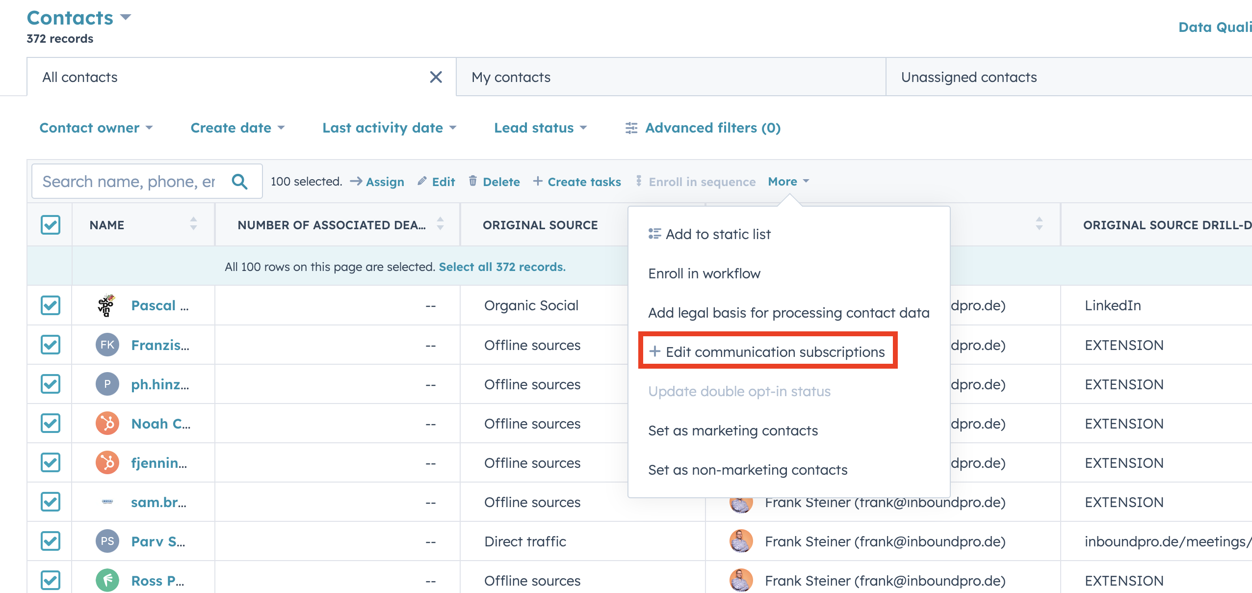 Solved: HubSpot Community - Can I send marketing emails via contact ...