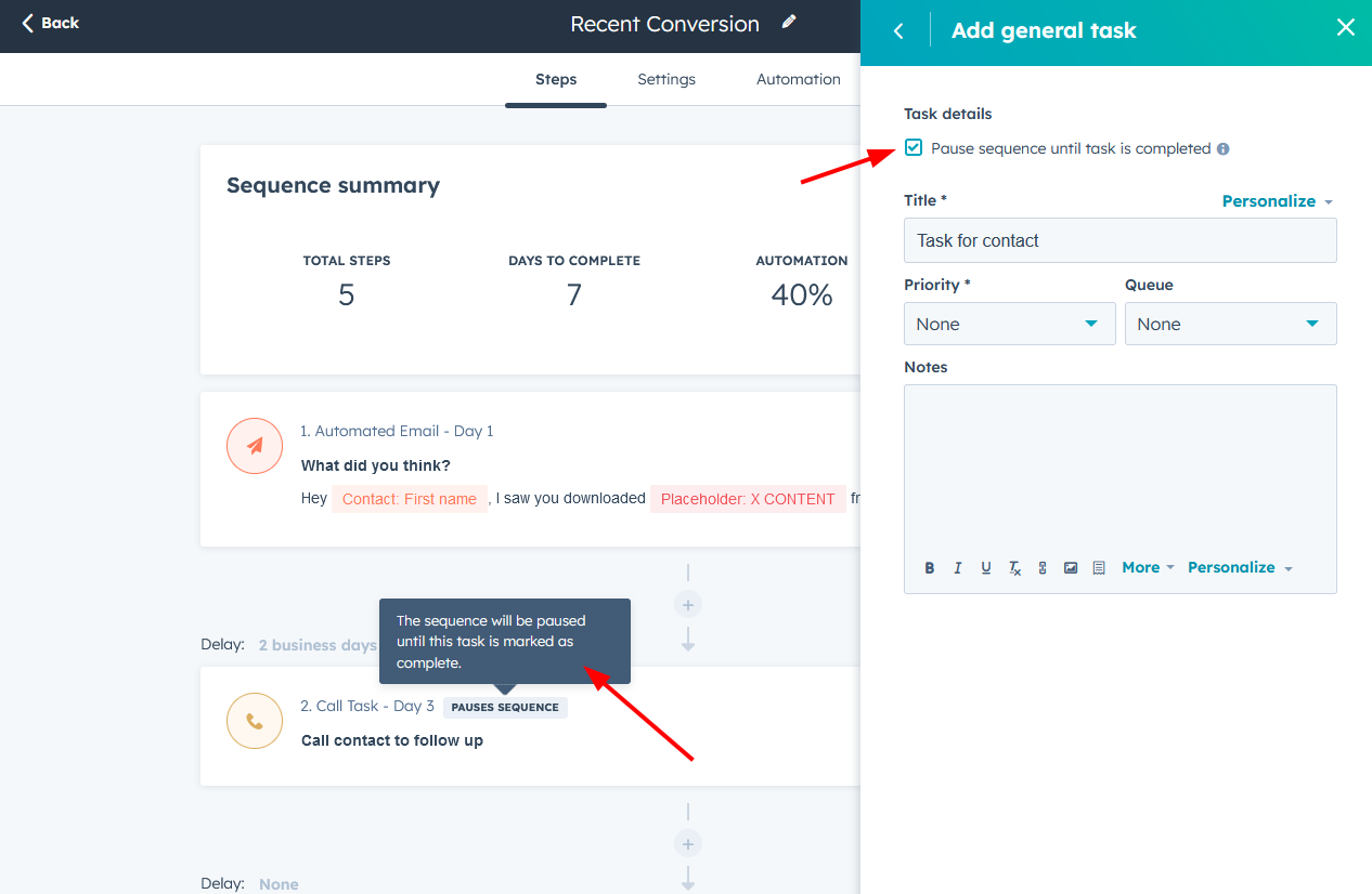 Solved: HubSpot Community - Sequences Automated email and task - HubSpot Community