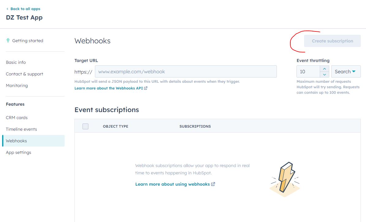 HubSpot Community - Cannot Setup Webhooks - Buttons Greyed Out + Missing Scopes + App Getting ...
