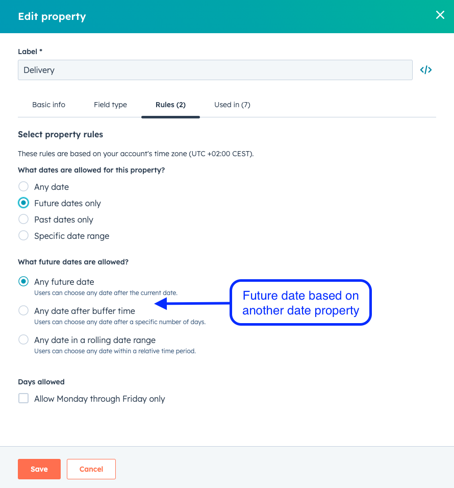 HubSpot Community - Create a rule/logic - date property related conditions - HubSpot Community