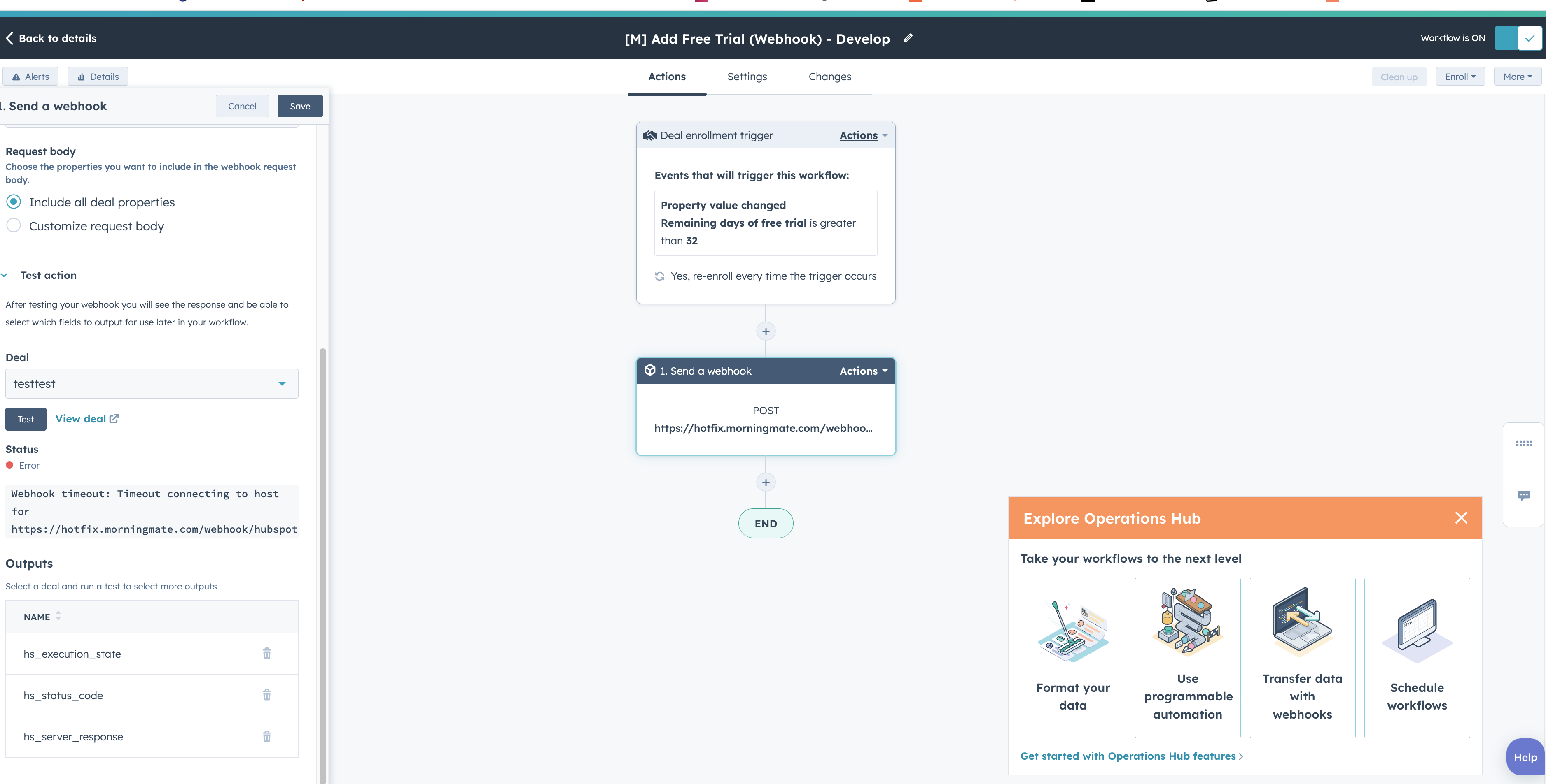 Solved: HubSpot Community - Setting up workflows with webhooks: - HubSpot Community