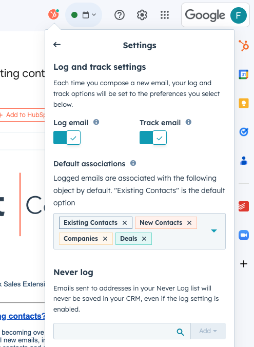 Solved Hubspot Community Limit Automatic Email Logging To Existing