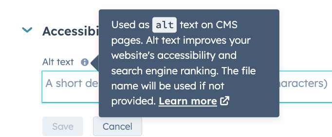HubSpot Community - How can I autopopulate the alt text from the image ...
