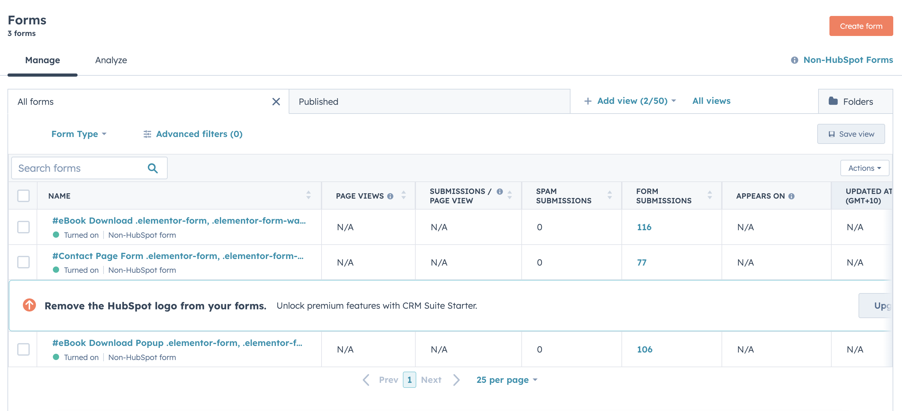 Solved: HubSpot Community - Elementor form submissions not showing in ...