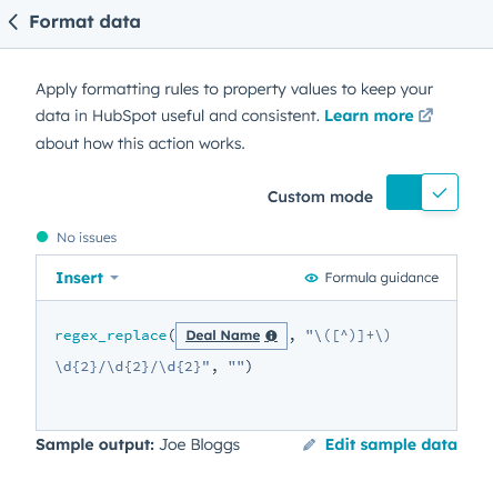 Solved: HubSpot Community - How can I use Custom Format Data to remove non consistent text ...